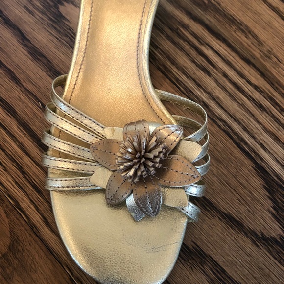 Michelle D | Shoes | Michelle D Gold Heeled Sandal | Poshmark